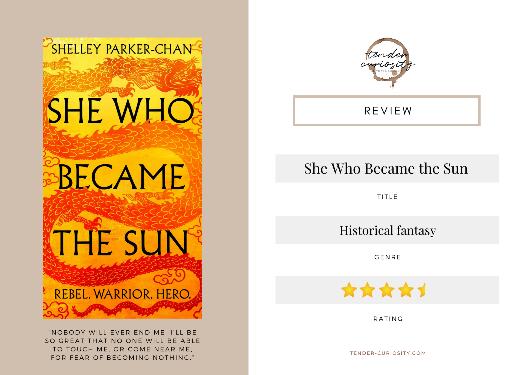Review: She Who Became the Sun by Shelly Parker-Chan – tender curiosity